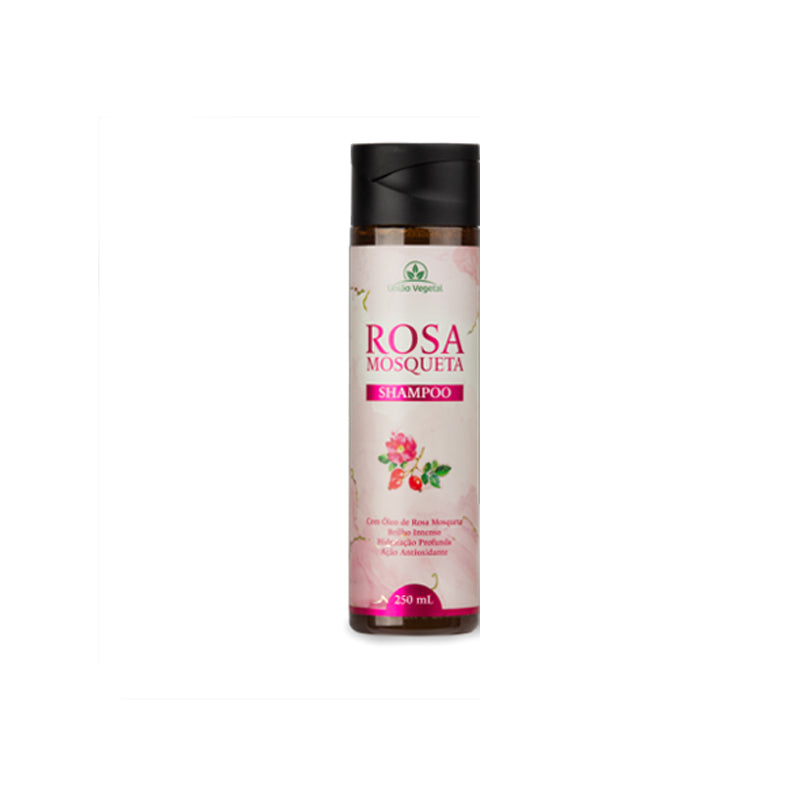 Shampoo Rosa Mosqueta – Força, Brilho e Hidratação Profunda – União Vegetal